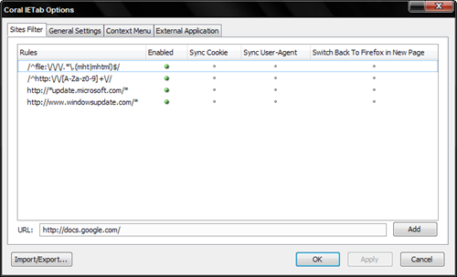 Coral IE Tab – Improved IE tab addon for Firefox